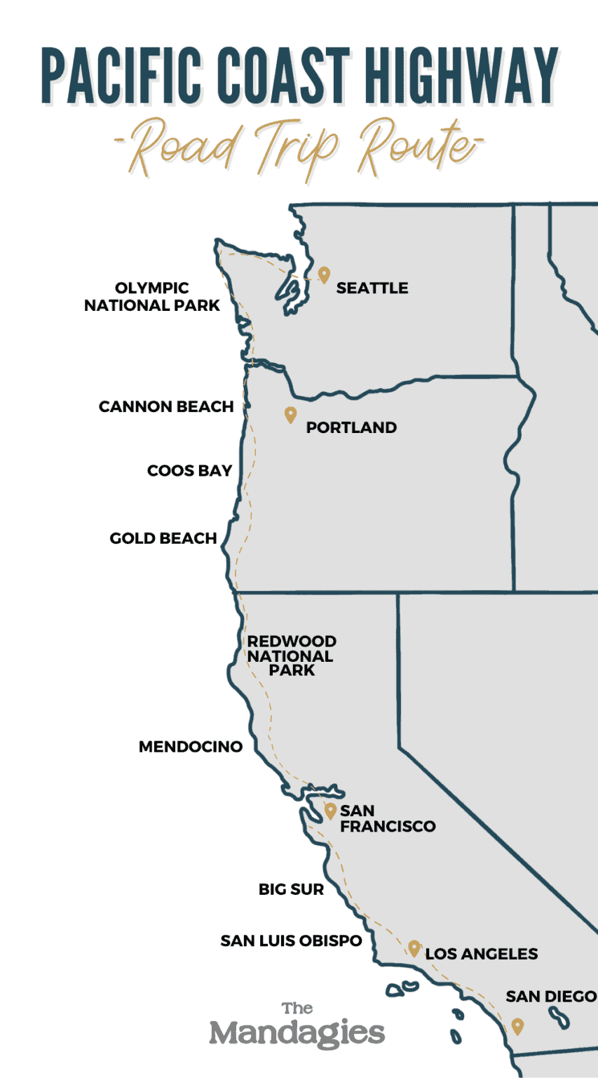 The Perfect Pacific Coast Highway Road Trip Itinerary (25 Stops + 3 ...